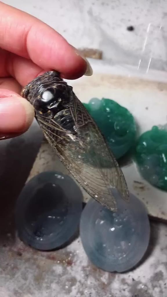 翡翠雕刻,我舔了一下,眼泪都掉下来了!