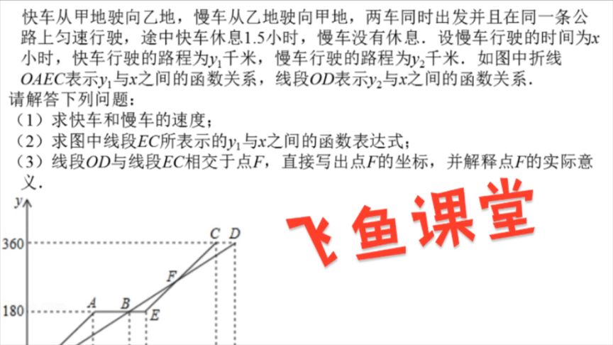 中考真题:一次函数与实际意义相结合