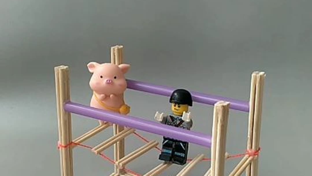 和我一起用木棒吸管制作—铁索桥