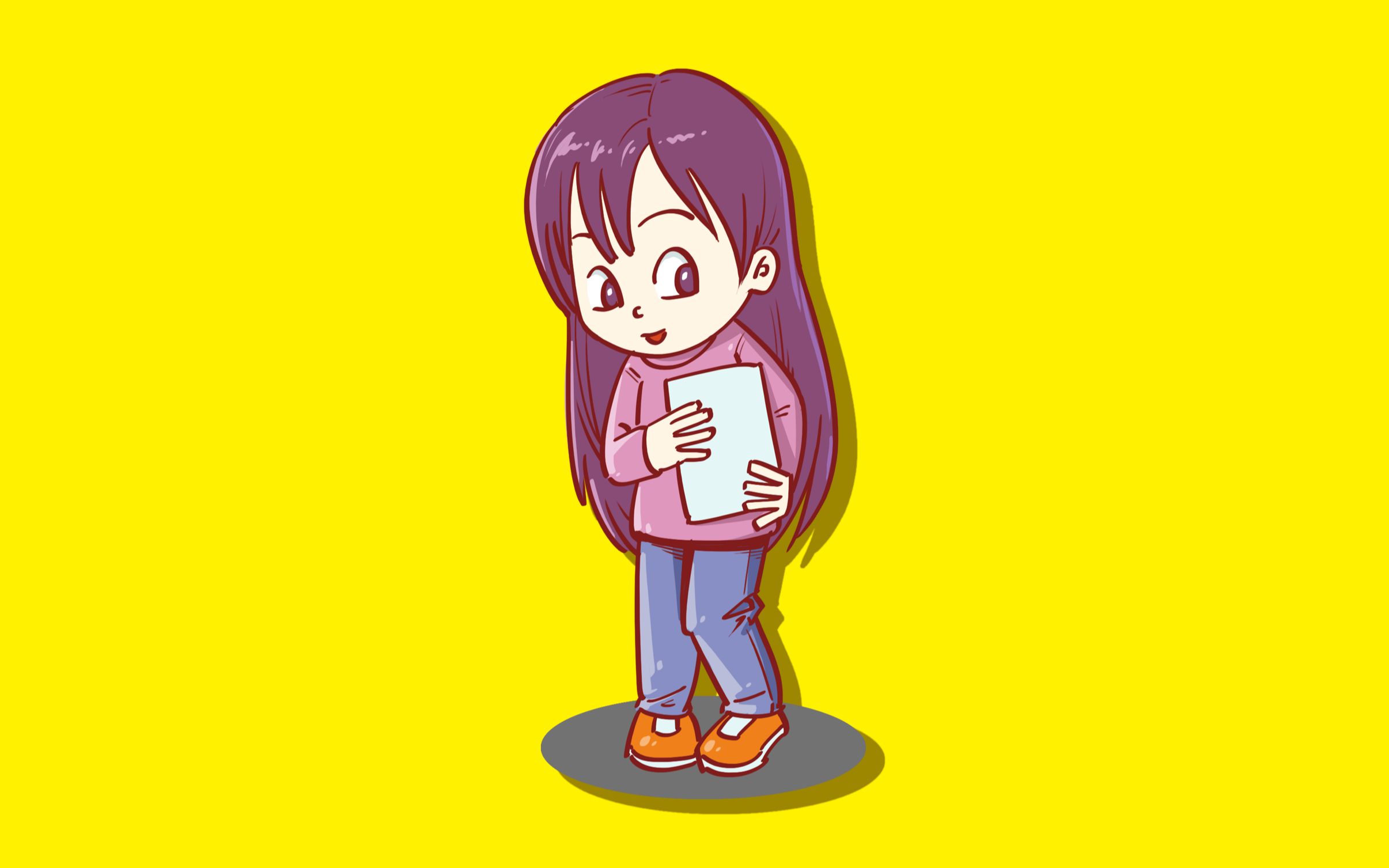 板绘卡通插画简笔画全过程