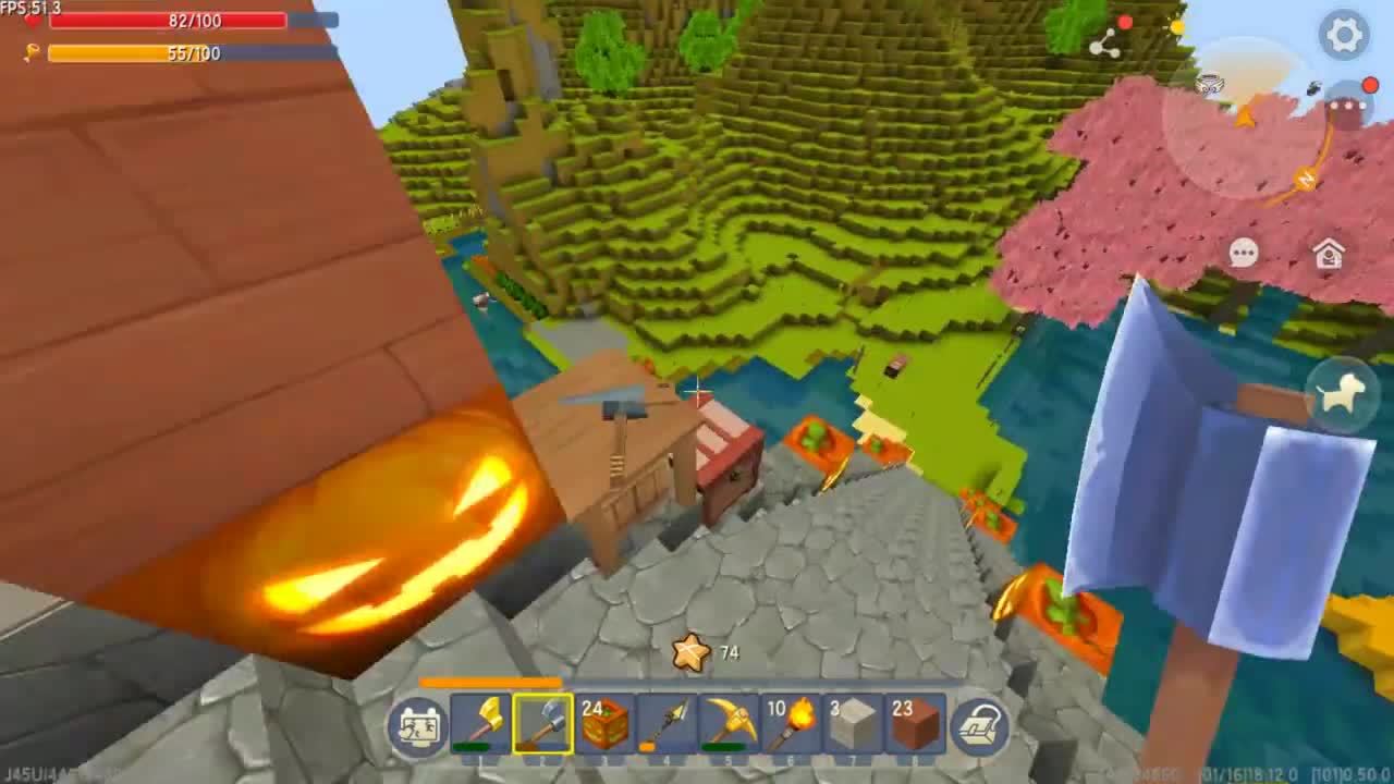 迷你世界生存:空中别墅要制作很多围栏,要是稍不留神掉下去就惨了