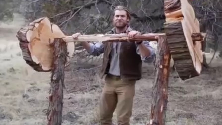 小伙自制健身器材,用来锻炼效果竟让人讶异?网友:好想体验一下