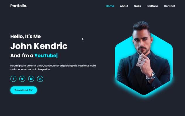 【酷炫CSS 响应式人物介绍网站】顶级视觉 纯CSS+JS打造酷炫样式 ...