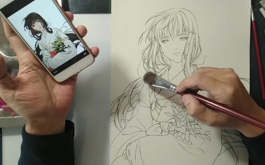 632背景上色时颜色选择的依据是什么?看我如何画背景和肤色!