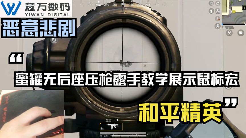 【和平精英】蜜罐无后座压枪露手教学展示鼠标宏