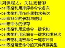 excel利用宏命令快速输入公式二, Excel一键求排名