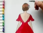 简笔画教程:教您画美女背影