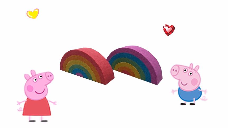 乐享形状乐园教你用彩泥制作彩虹色小拱桥