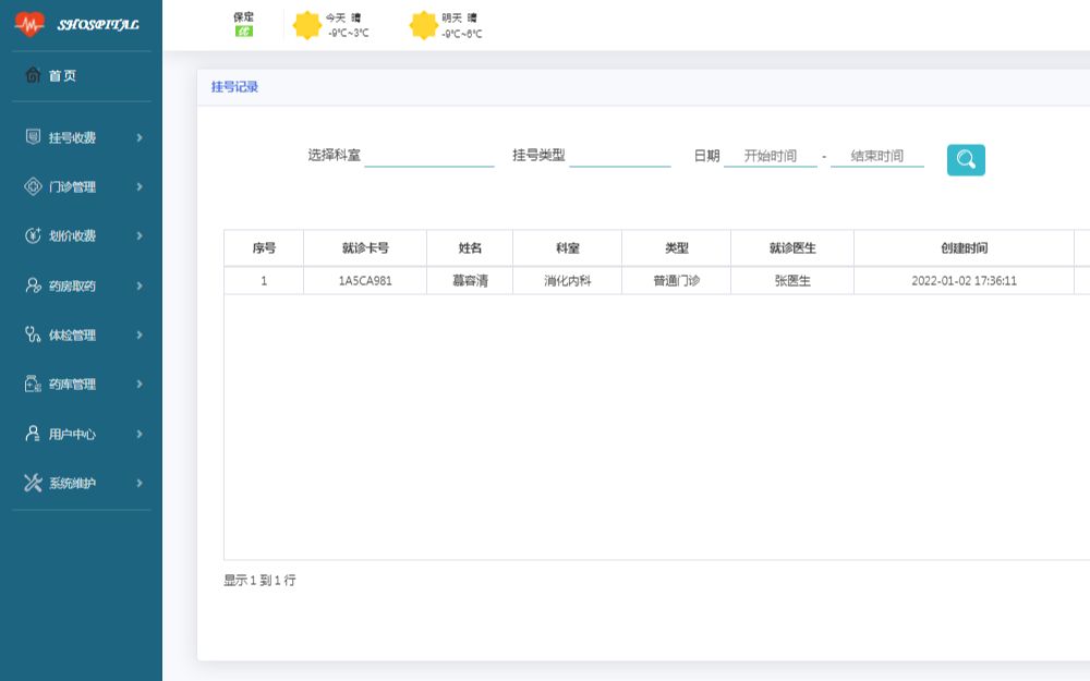 java精品项目-第34期基于SpringBoot实现的中小医院HIS管理系统