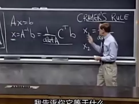 麻省理工线性代数中文字幕第二十课行列式应用