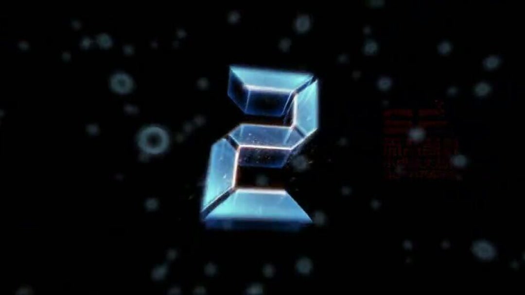 高清震撼5秒3D数字闪电倒计时视频