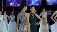 好美的晚礼服,女模特T台走秀表演