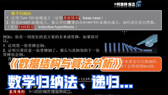 数据结构与算法分析:1引论(数学归纳法、递归)