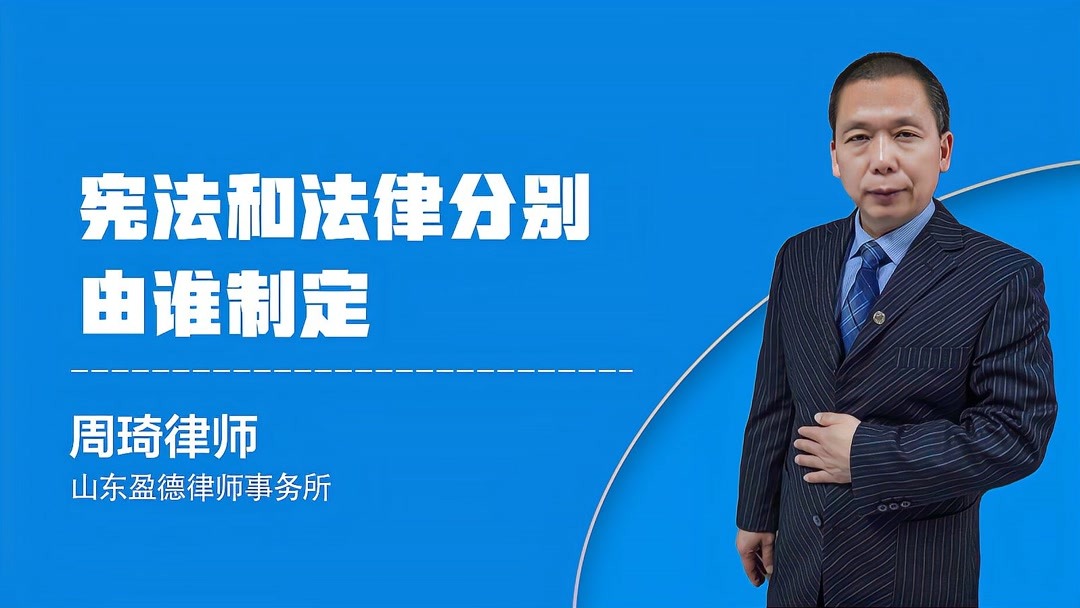 宪法和法律分别由谁制定
