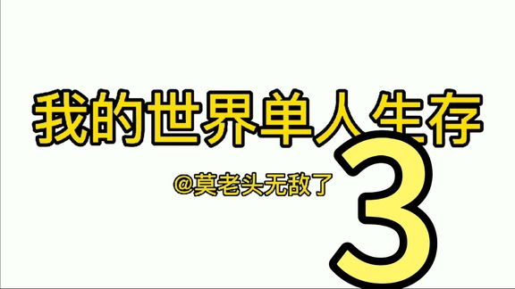 我的世界单人生存3:村民式建筑