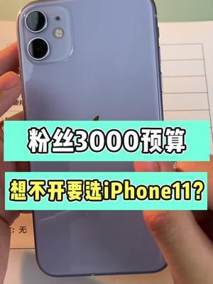 三千的预算想不开选iPhone11?学生党 苹果 精品二手手机