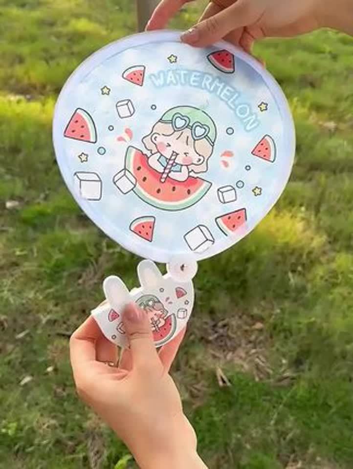 这个卡通折扇太可爱了吧#折叠扇推荐 #夏日清新小折叠 #夏日必备