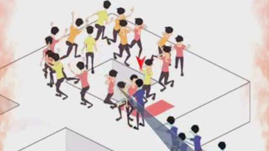 僵尸感染模拟器 惊慌的人类围成圈圈被感染游戏