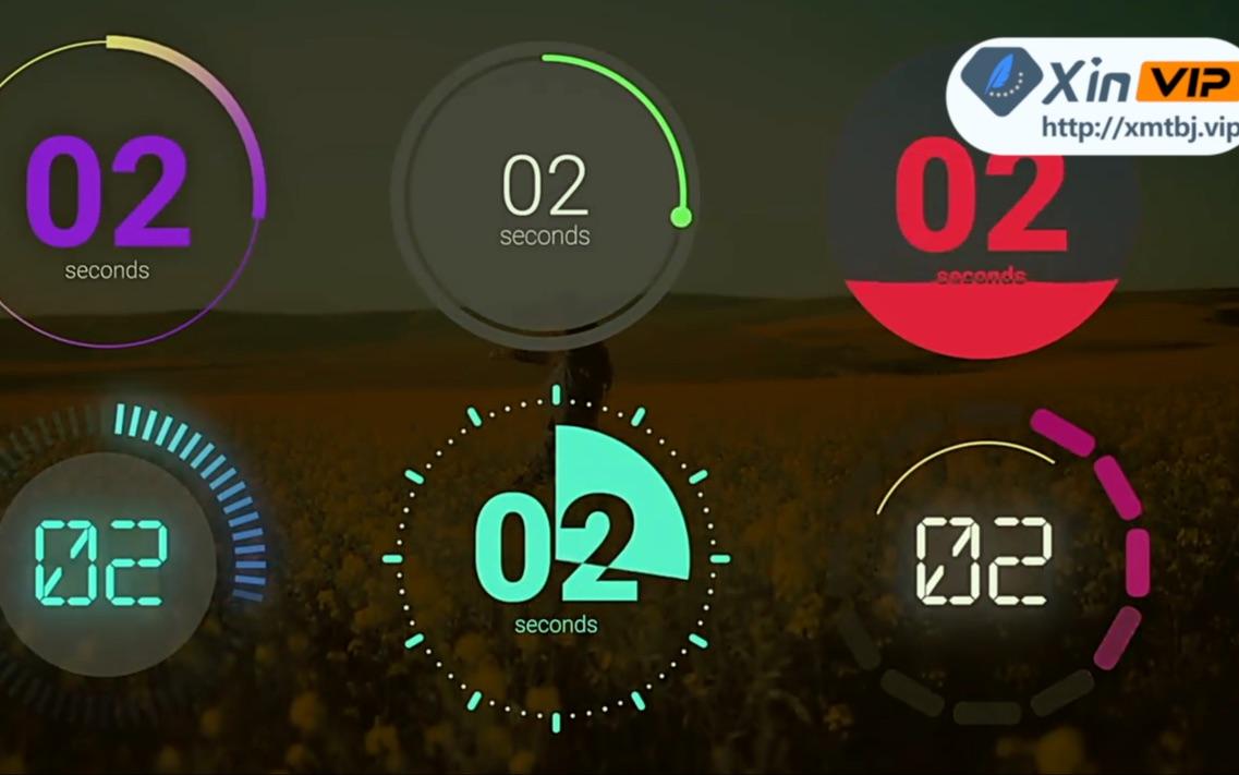 FCPX插件-6组图形数字倒计时动画 Countdown Timer Toolkit