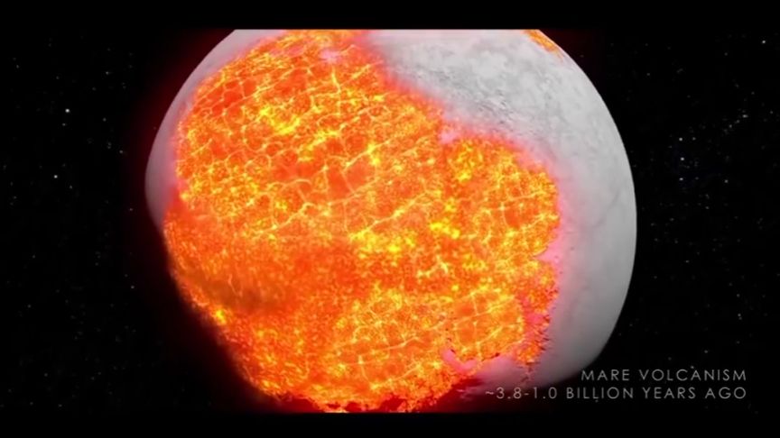 3D演示月球45亿年的演化过程