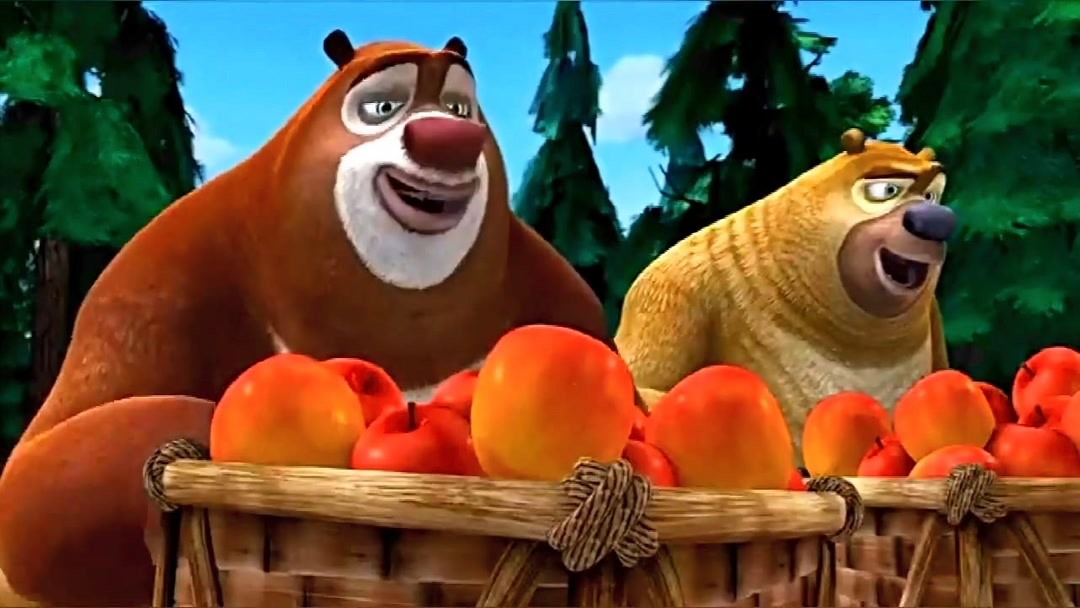 熊出没之过年:熊大熊二回到森林,吉吉准备了好多水果欢迎它们