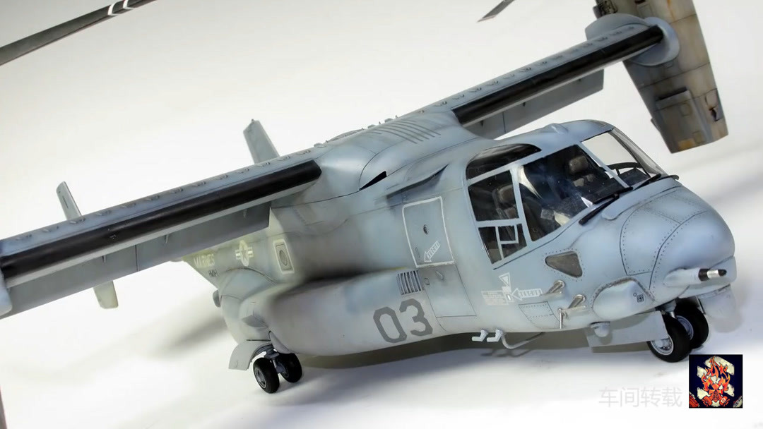 TAKEOFF模型教室48比例美军鱼鹰V-22倾转旋翼机 组装涂装教程