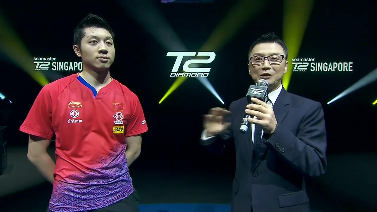 ...也是非常年轻!”2019年T2联赛新加坡站 男单半决赛 许昕vs张本智和