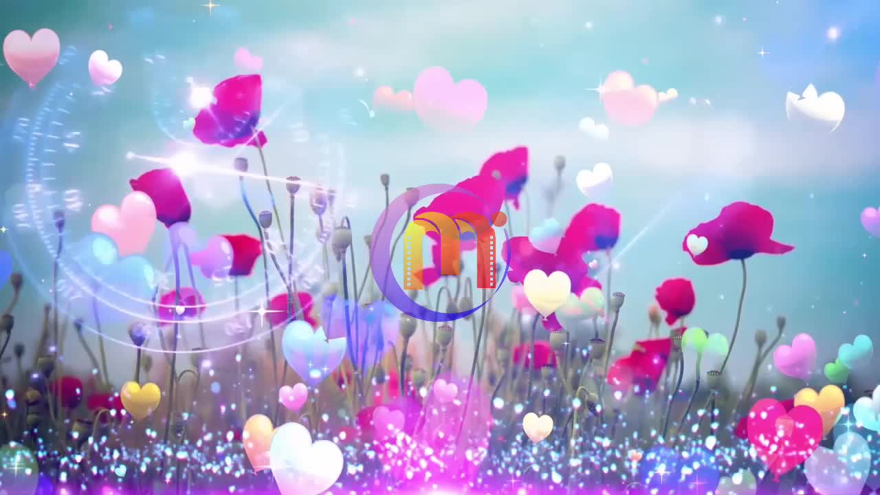 毕业诗歌朗诵缤纷鲜花蝴蝶阳光幼儿园大班LED大屏幕背景视频素材