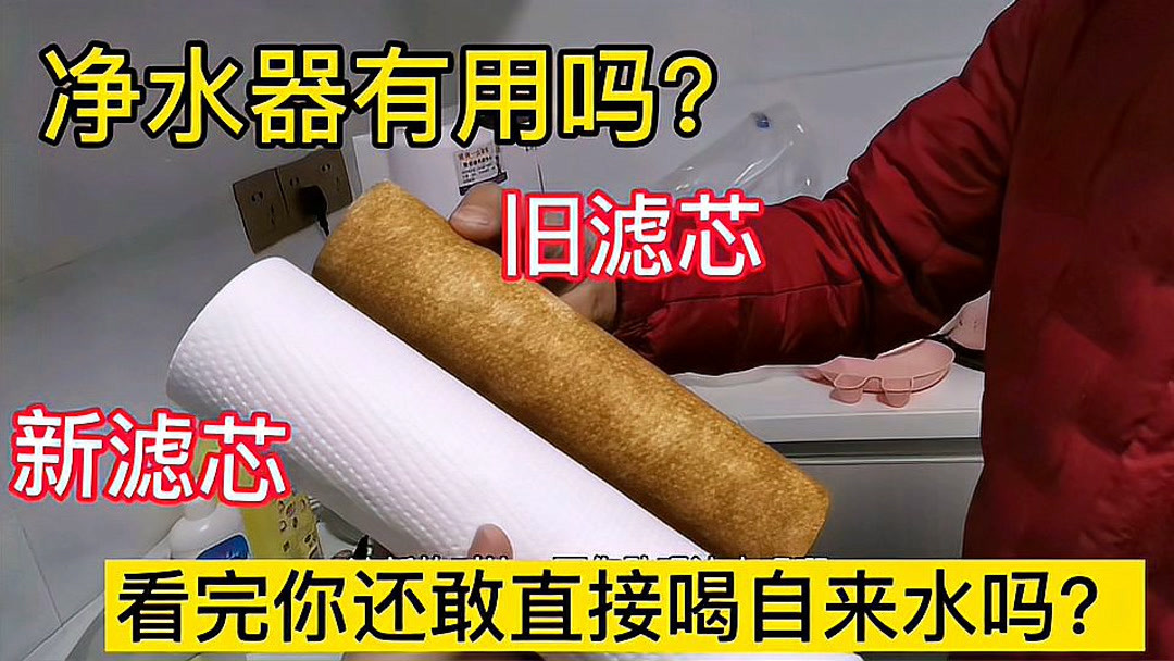 净水器有用吗?两个月换出来的滤芯,看完你还敢直接喝自来水吗?