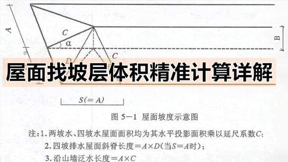 屋面找坡层体积计算讲解