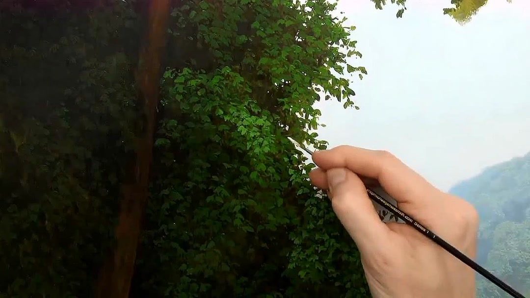 超写实油画:写实树木的画法