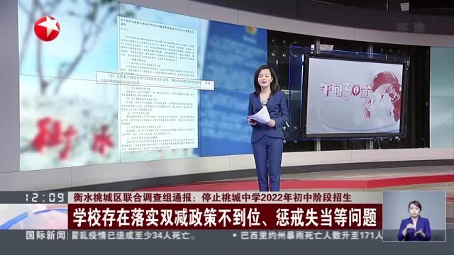 ...年初中阶段招生——学校存在落实双减政策不到位、惩戒失当等问题