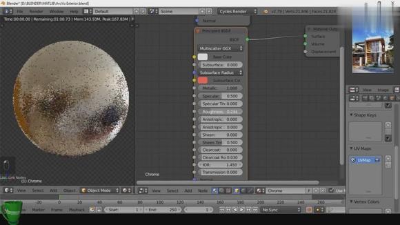 blender-建筑向材质制作-金属磨砂-制作自己材质库