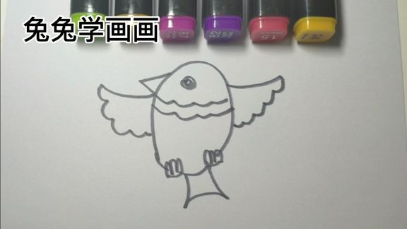 简笔画教程:像小鸟一样展翅飞翔吧