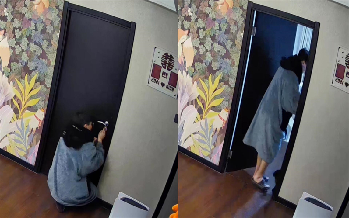男子和老婆发生矛盾被锁门外,网上自学开锁教程,用发卡成功开门
