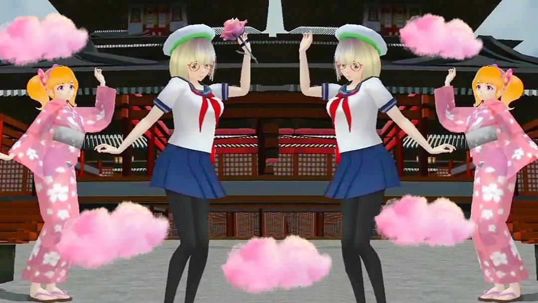 带着灵梦一起跳屋顶着火～高校女子模拟器游戏