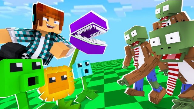 我的世界:充能柚子大战僵尸,比植物大战僵尸还有意思