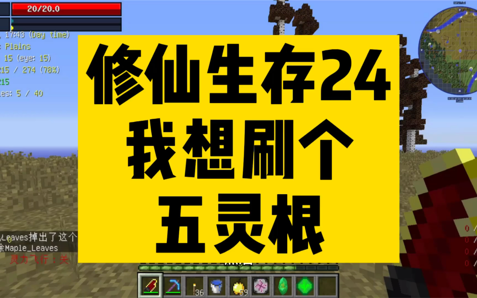 叶枫我的世界修仙生存24 我想刷个五灵根