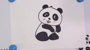 幼儿早教简笔画 怎样画大熊猫