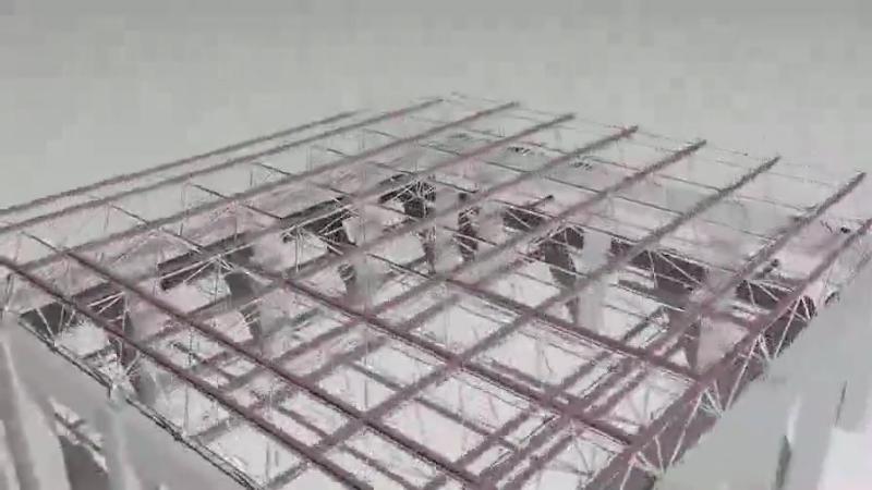 2分钟学会BIM钢结构网架安装