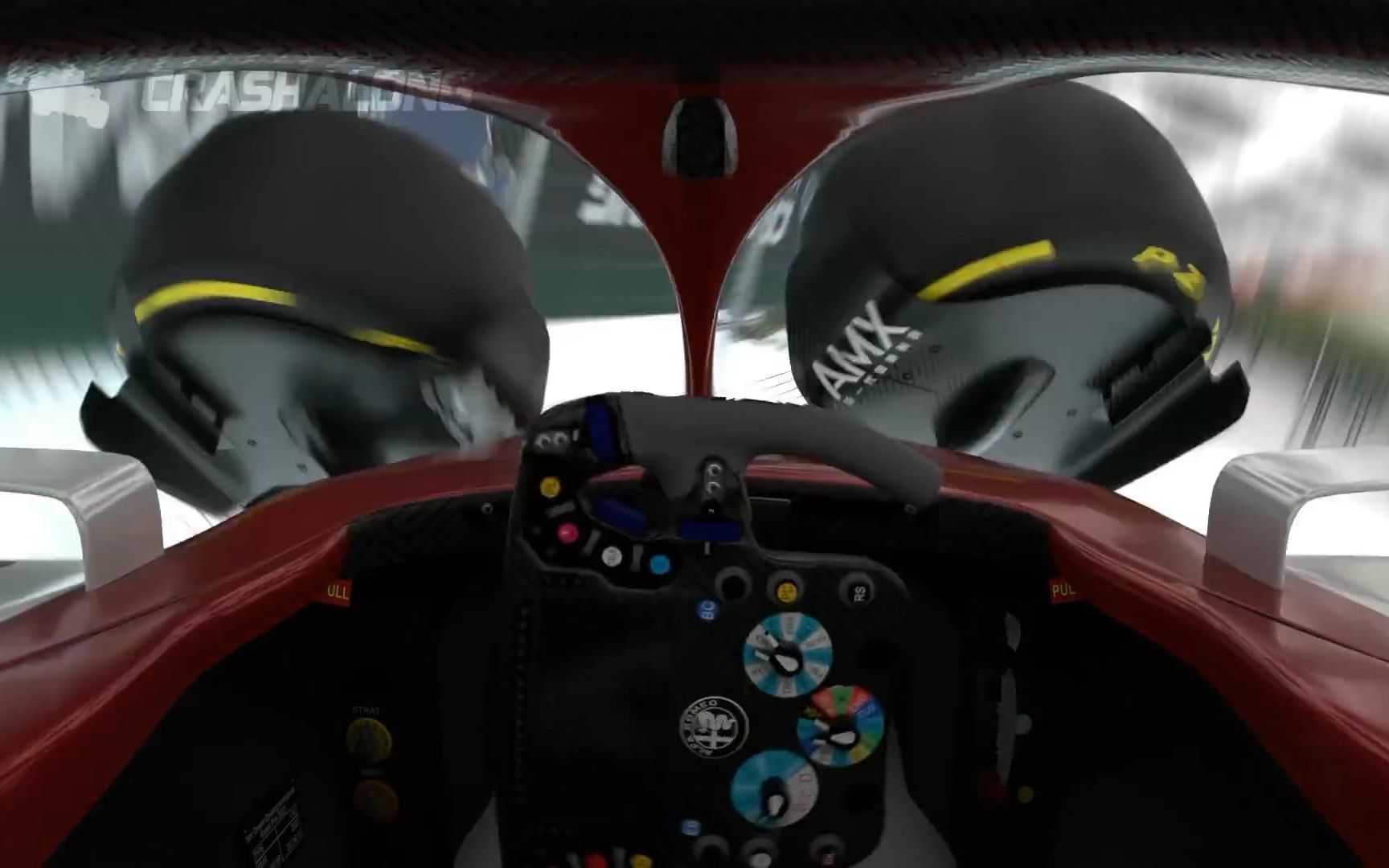 周冠宇事故3D模拟 2022英国 转载自Crashalong