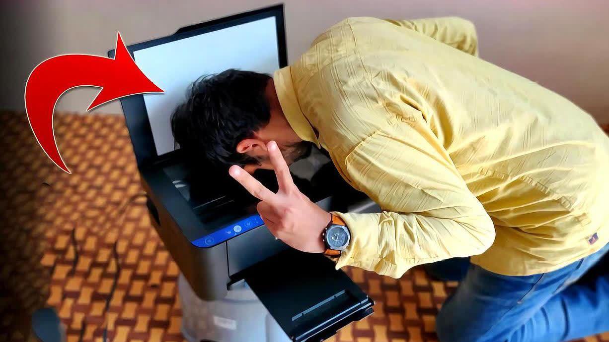 打印机能把脸复印出来吗?奇葩小伙亲测,结果让人不可思议!