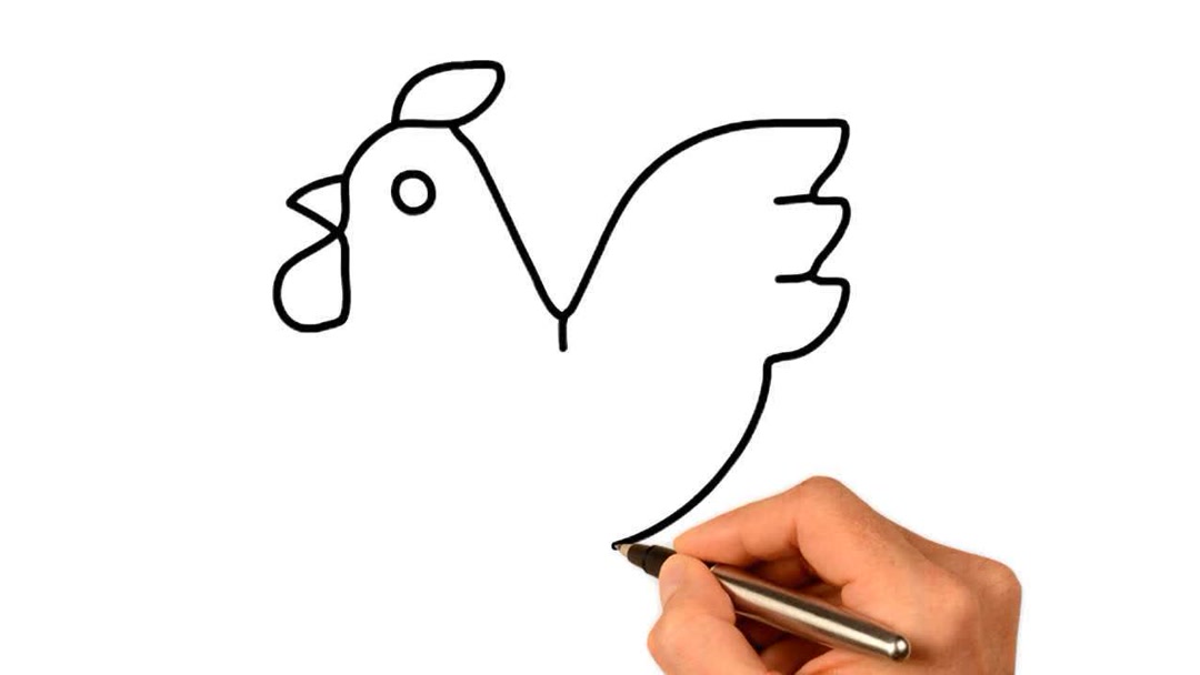 少儿创意美术 画一只可爱的大公鸡并着色 宝宝学画画