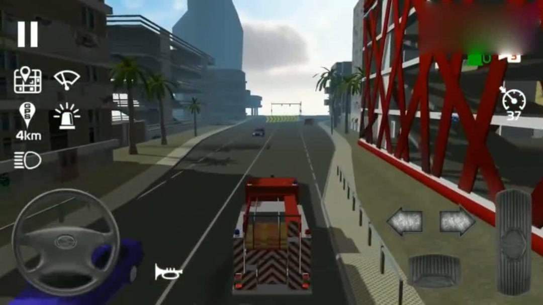 小汽车游戏消防车城市模拟救援