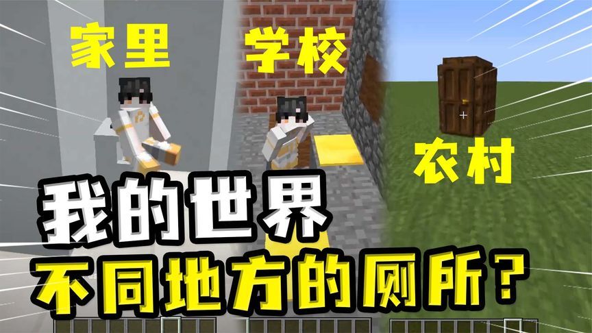 我的世界:不同地方的厕所?使用农村的厕所要注意了,小心掉下去