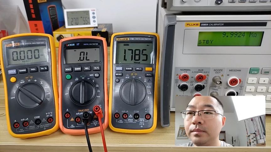 VICTOR胜利17万用表电容,电流FLUKE福禄克17B+检测