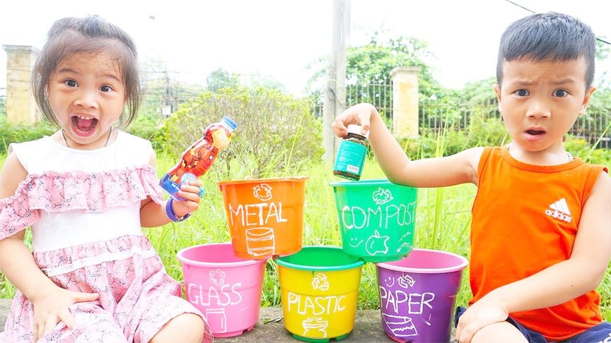儿童启蒙游戏:妈妈教育小朋友如何垃圾分类