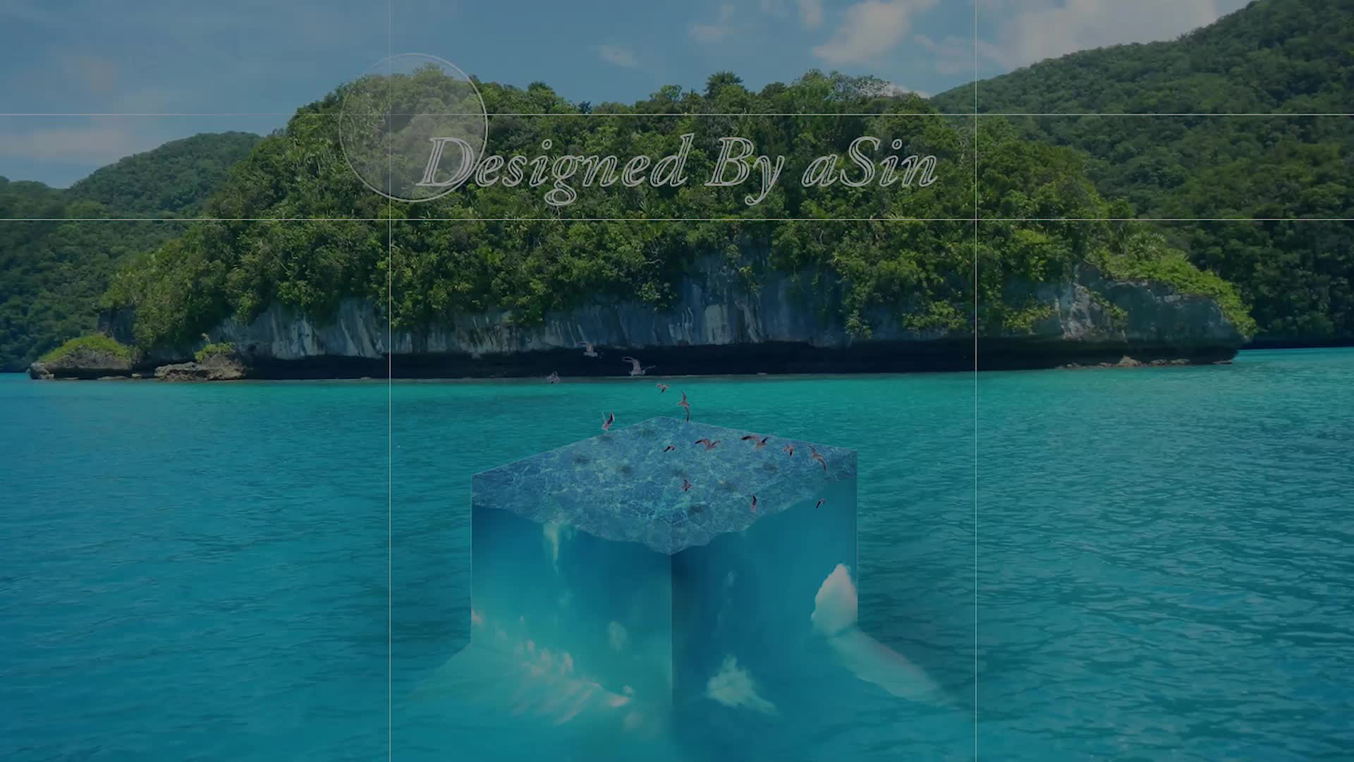 【1分钟PS】02.Photoshop 3D水立方的制作以及后期颜色的调整