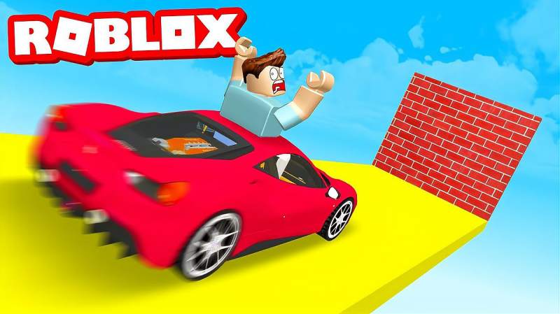Roblox车祸模拟器:超级跑车被大铁锤瞬间砸烂!