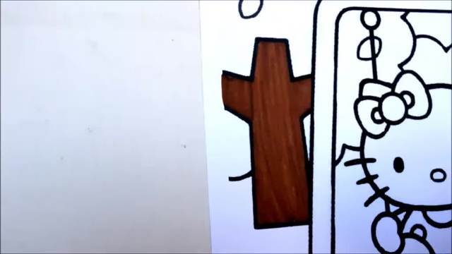 简笔画:两只可爱的凯蒂猫